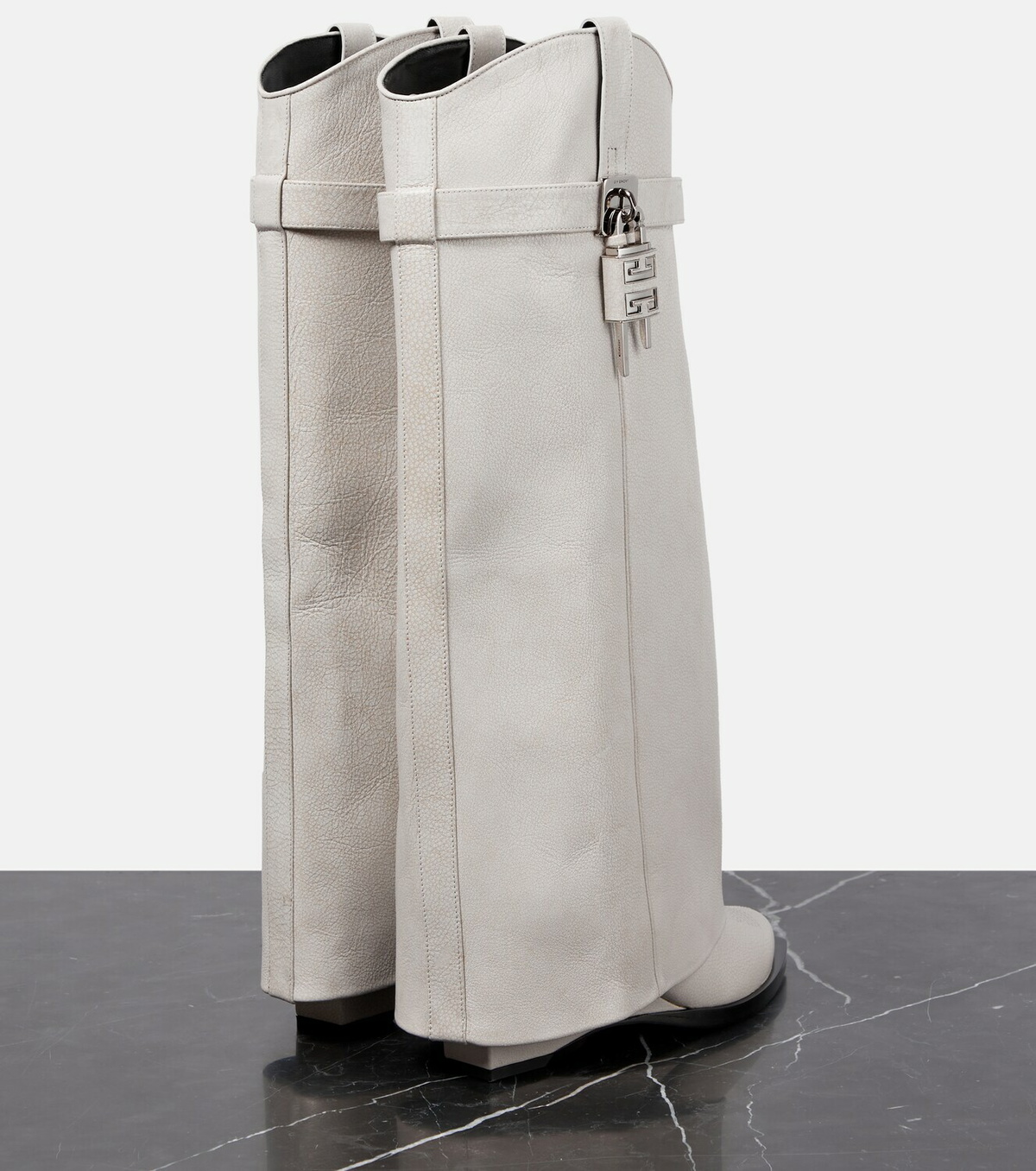 Givenchy Shark Lock Cowboy leather knee-high boots Givenchy