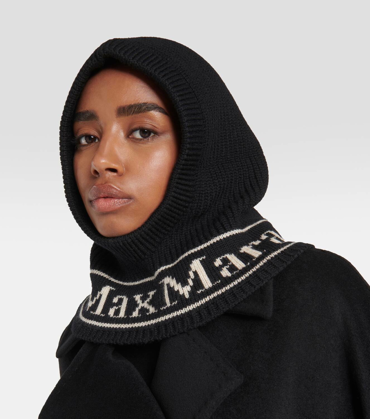 Max Mara Gong logo wool ski mask Max Mara