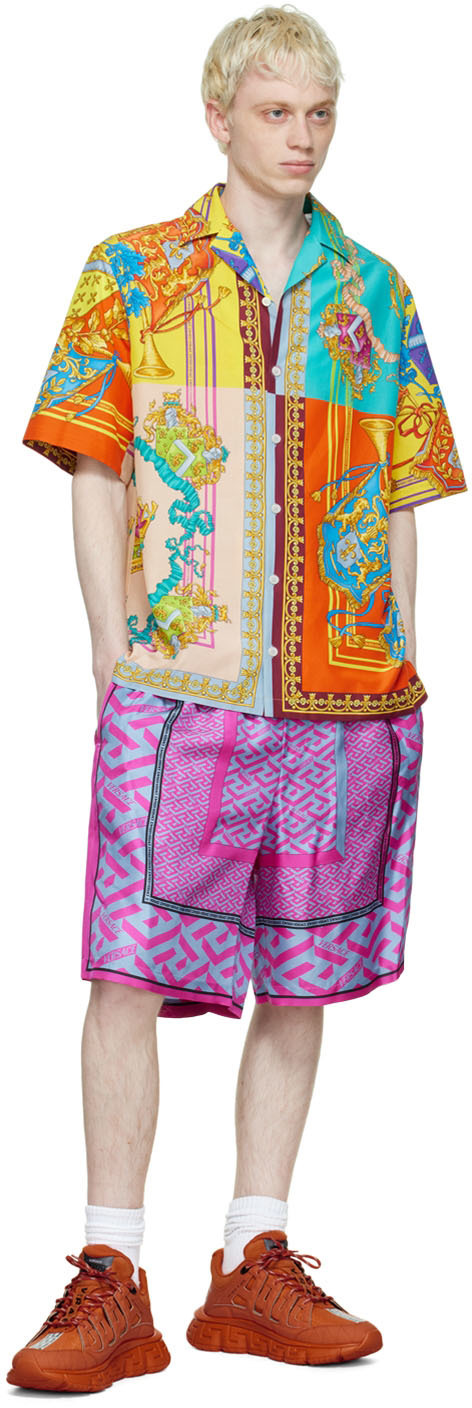 Versace Orange Trigreca Sneakers Versace