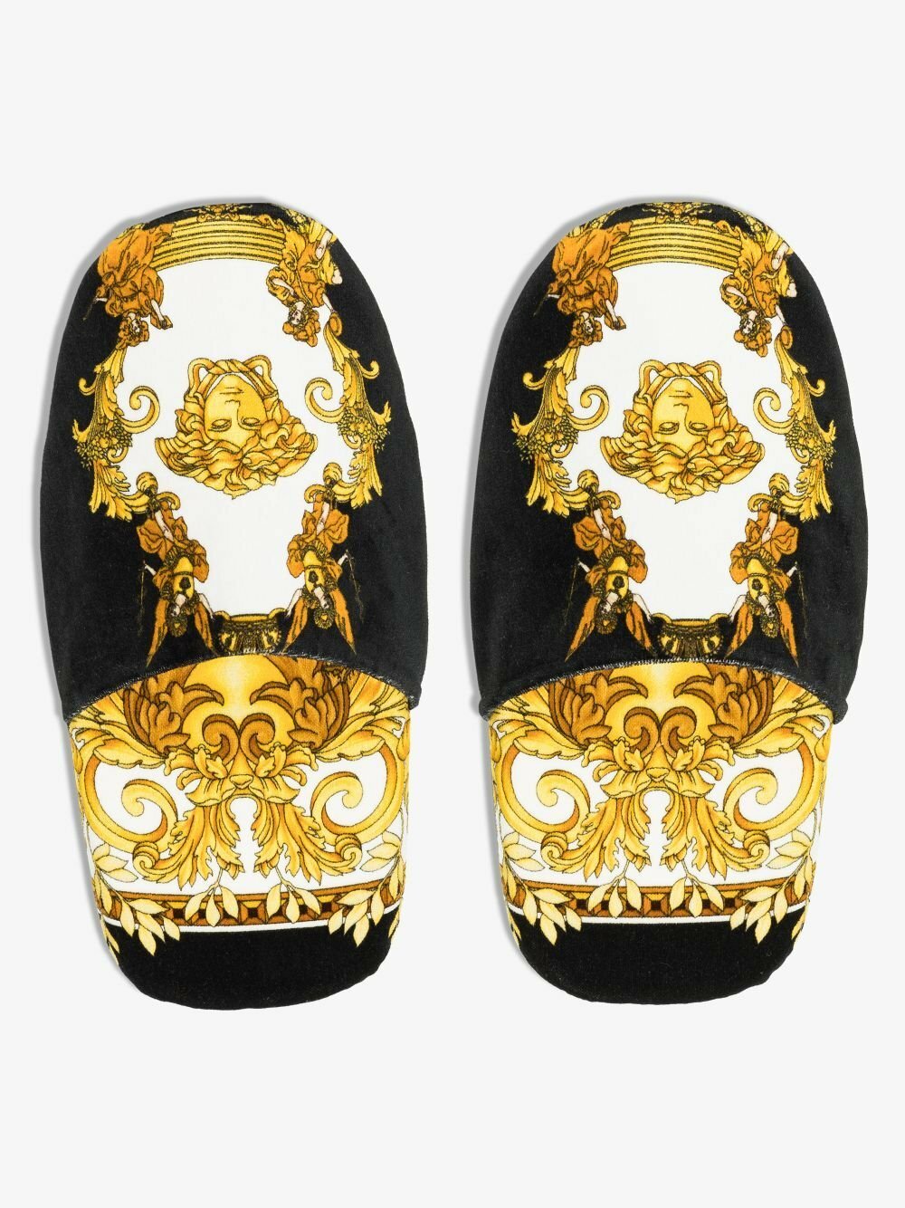 Versace Medusa Renaissance-Print Slippers Versace