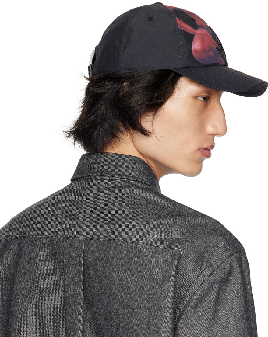 JW Anderson Black Printed Cap JW Anderson
