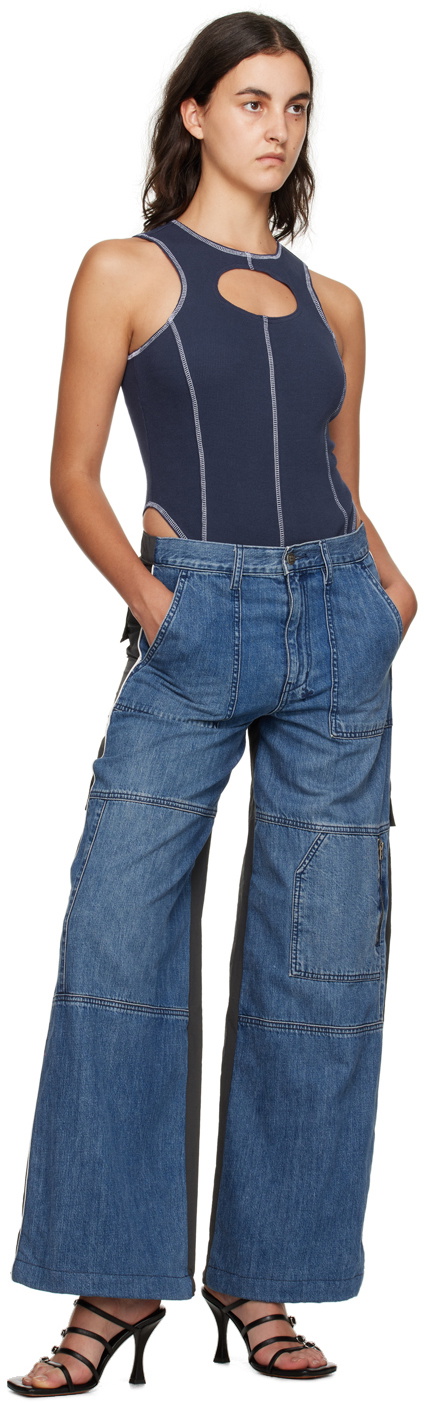 Ksubi Blue & Gray Splice Jeans Ksubi