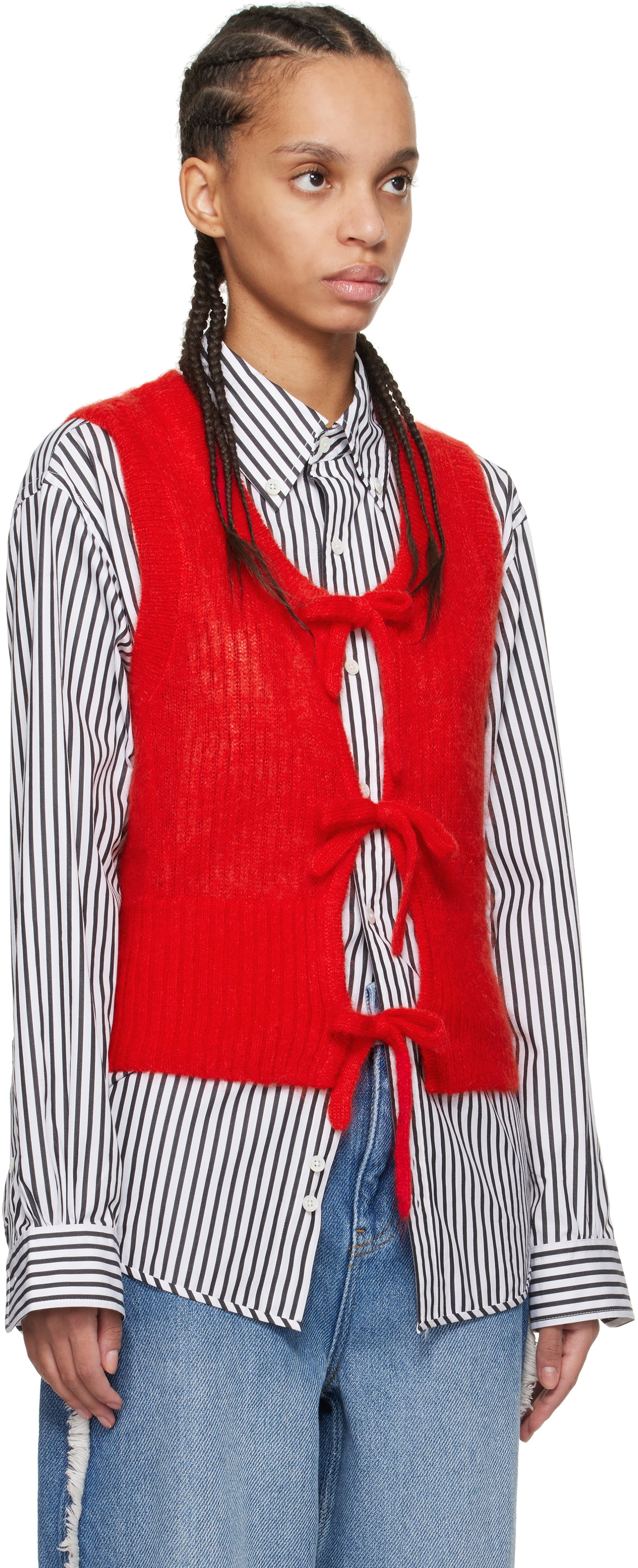 GANNI Red Tie String Vest GANNI