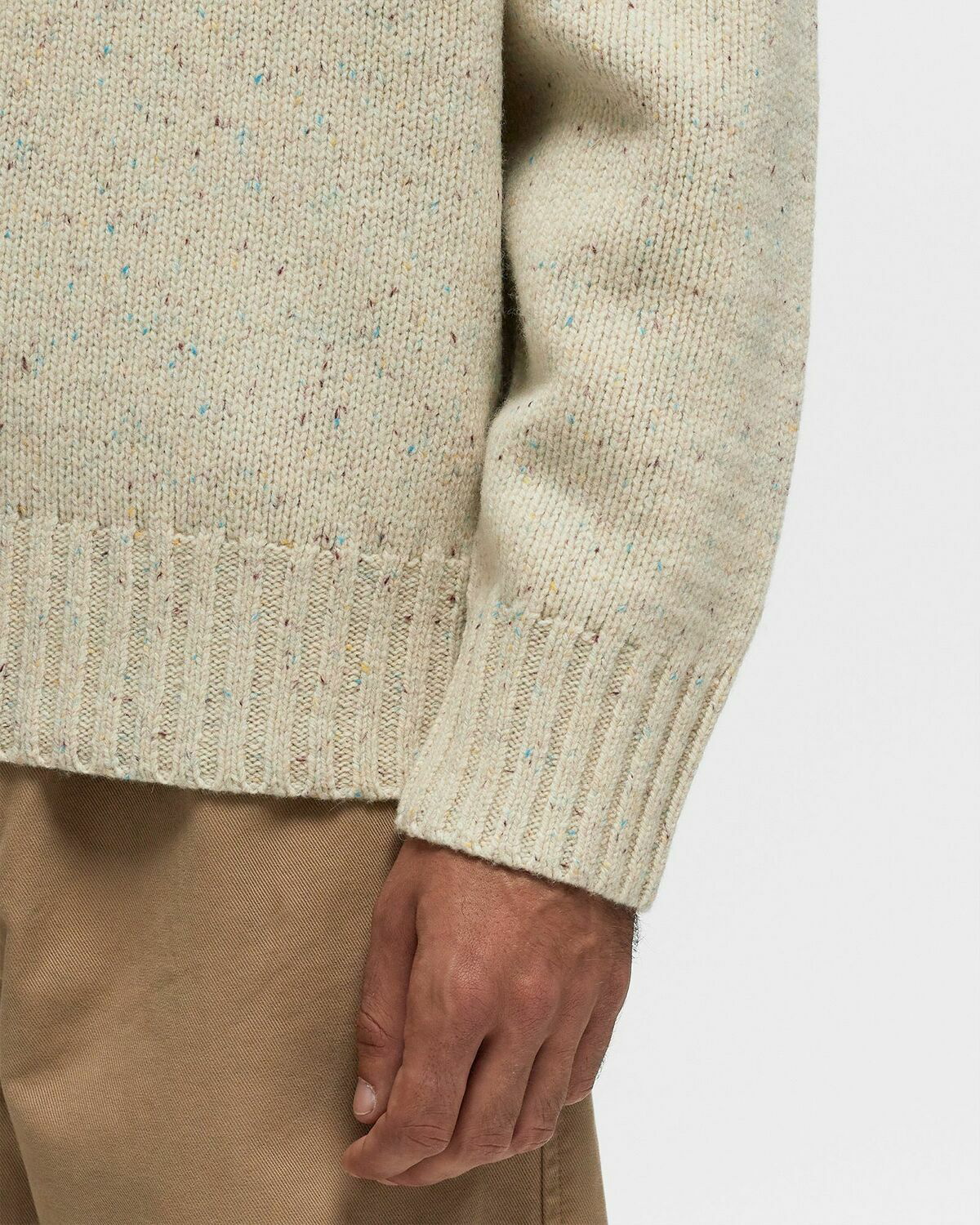 Les Deux Gary Fleck Wool Roundneck Beige Pullovers Les Deux
