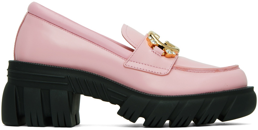 Gucci Pink Interlocking G Loafers Gucci