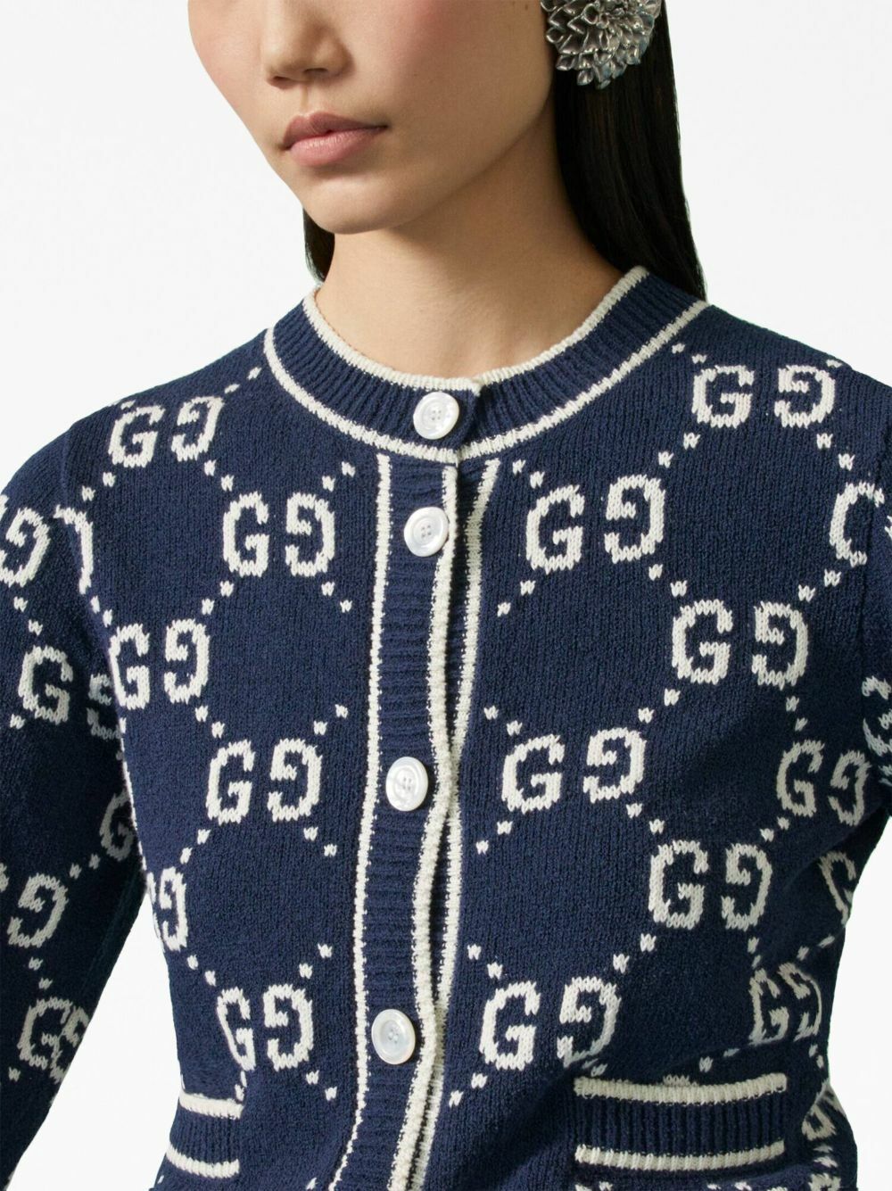 GUCCI - Gg Supreme Cotton Cardigan Gucci