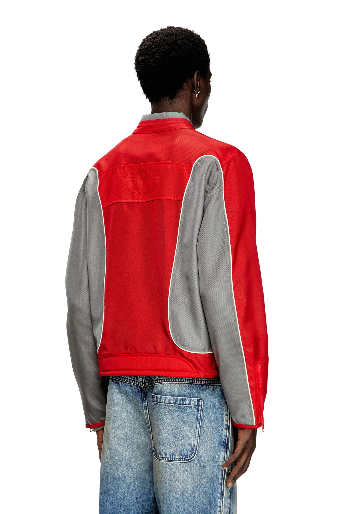 Diesel Colour-block biker jacket with piping - Jackets Mens in To Be ...