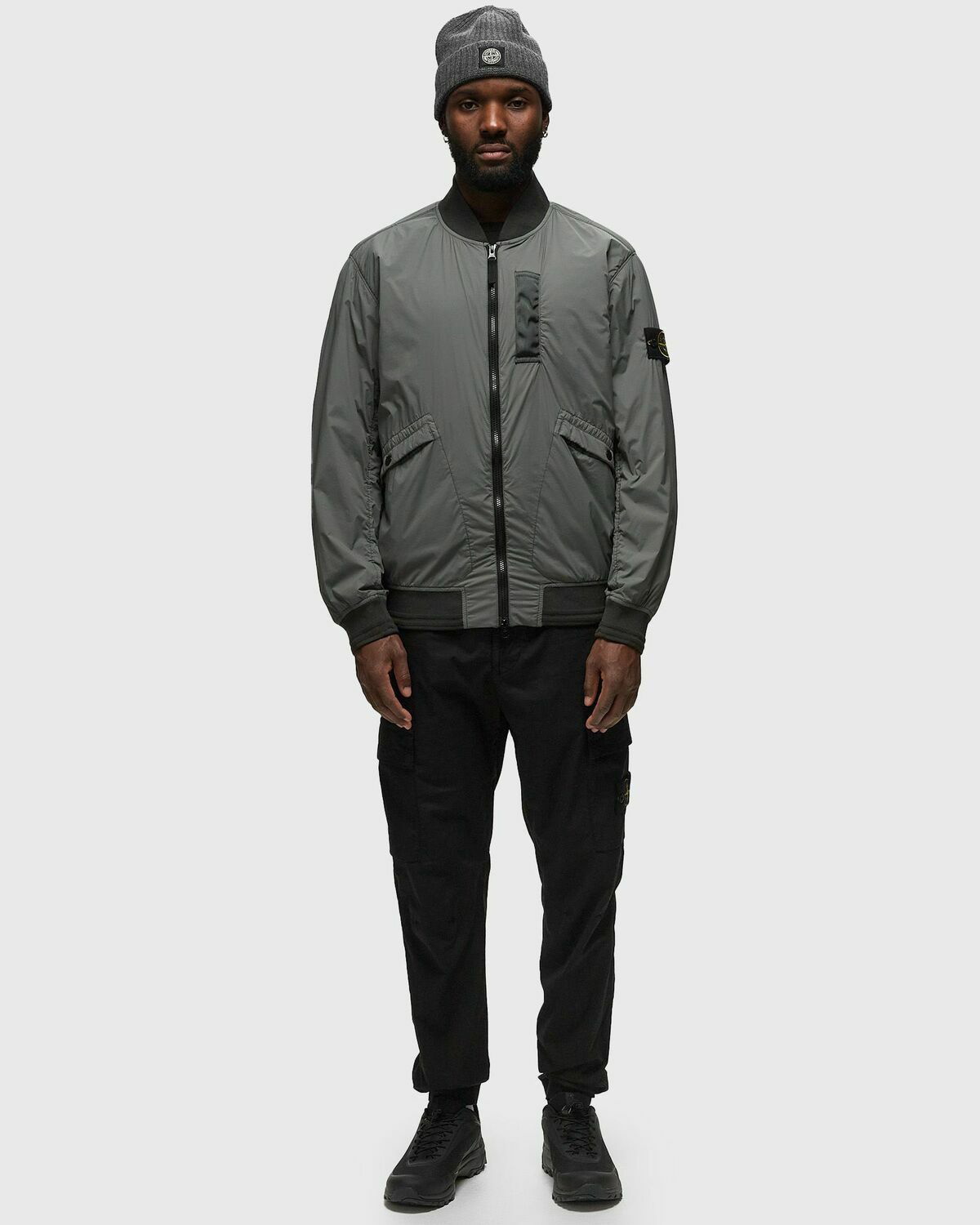 Stone Island Packable Jacket Grey Bomber Jackets Stone Island