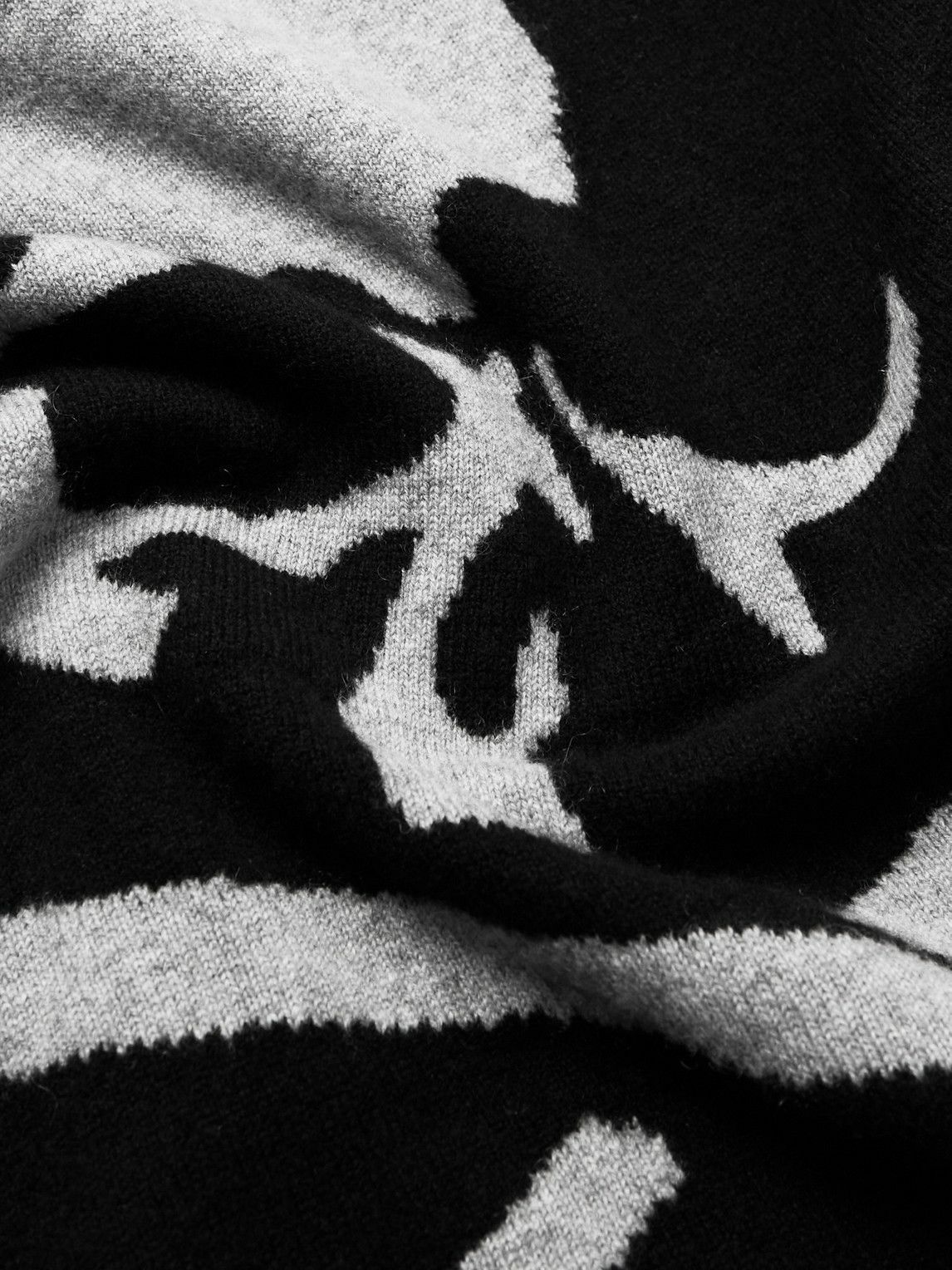 Mastermind World - Intarsia-Knit Cashmere Sweater - Black MASTERMIND WORLD