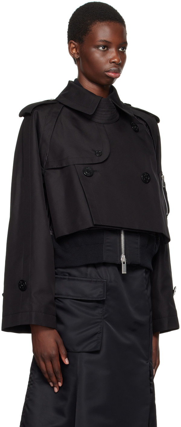 sacai Black Layered Jacket Sacai