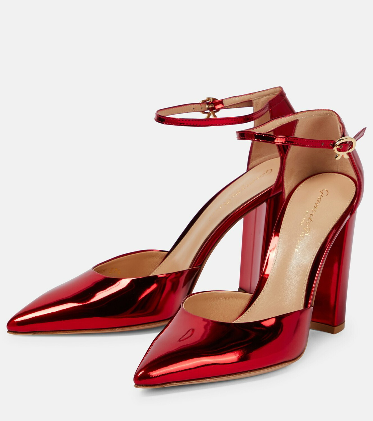 Gianvito Rossi - Piper 100 metallic leather pumps Gianvito Rossi