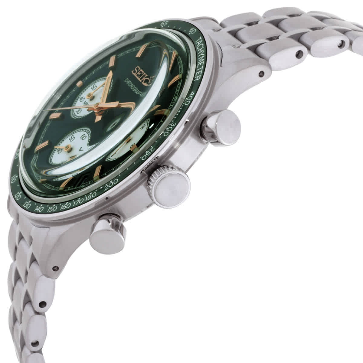 Seiko Chronograph Quartz Green Dial Mens Watch SSB481P1 Seiko