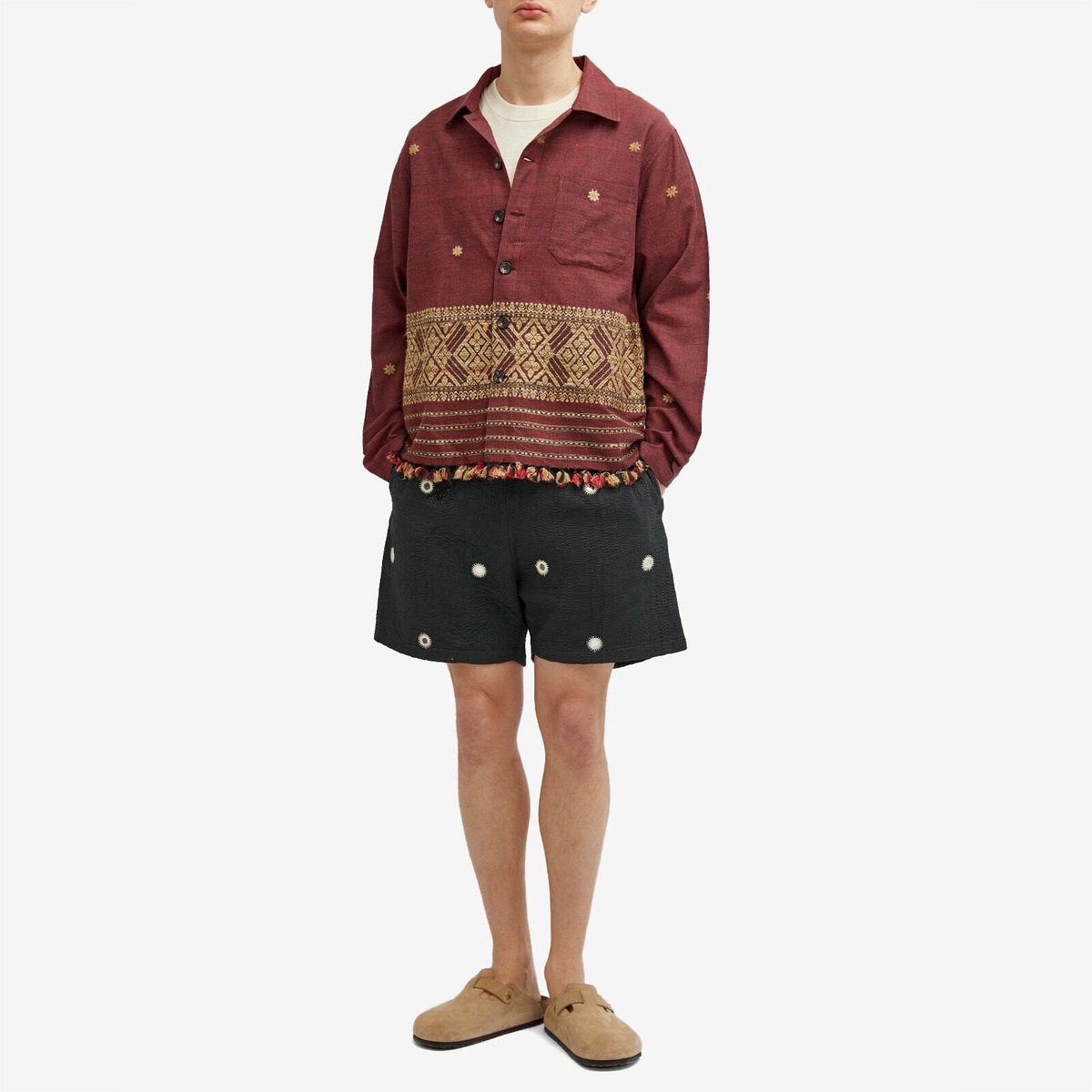 Kartik Research Men's Assamese Weave Jacket in Raja Red/Gold Kartik ...