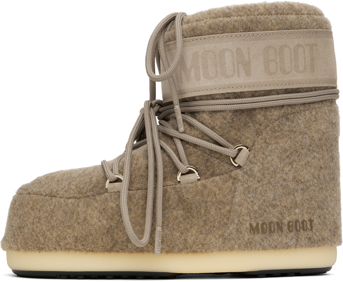 Moon Boot Beige Icon Low Felt Boots Moon Boot
