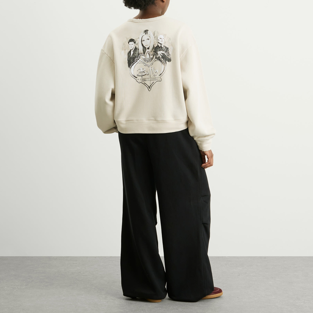 Adidas Women's Buffy Crew in Alumina adidas