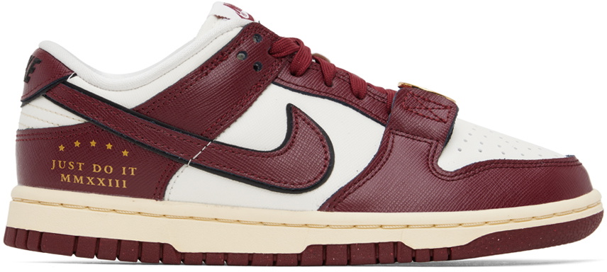 Nike Red & White Dunk Low SE Sneakers Nike