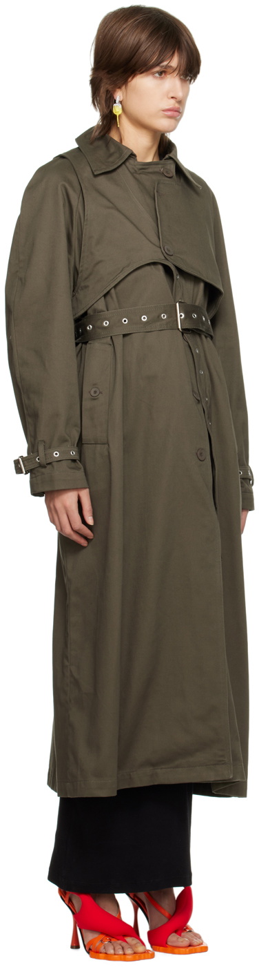 Ottolinger Khaki Otto Wrap Trench Coat Ottolinger