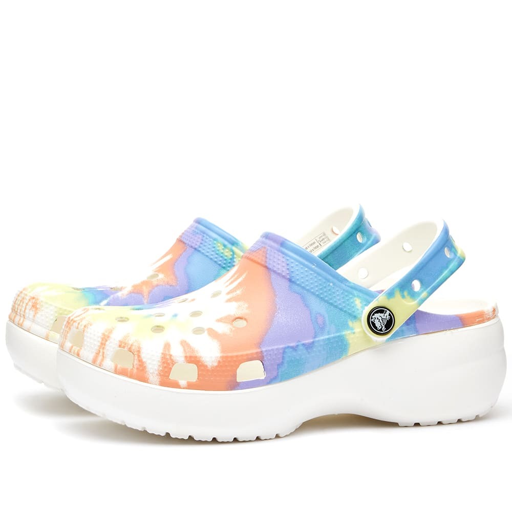 Crocs Women's Classic Platform Tie Dye in Oxygen/Multi Crocs