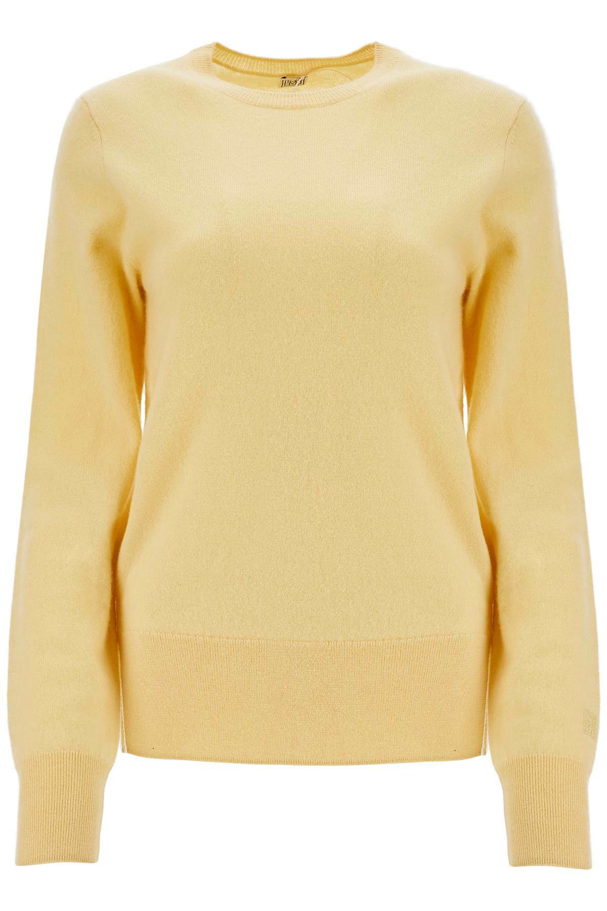 TOTEME soft yellow cashmere sweater crew neck Yellow Toteme