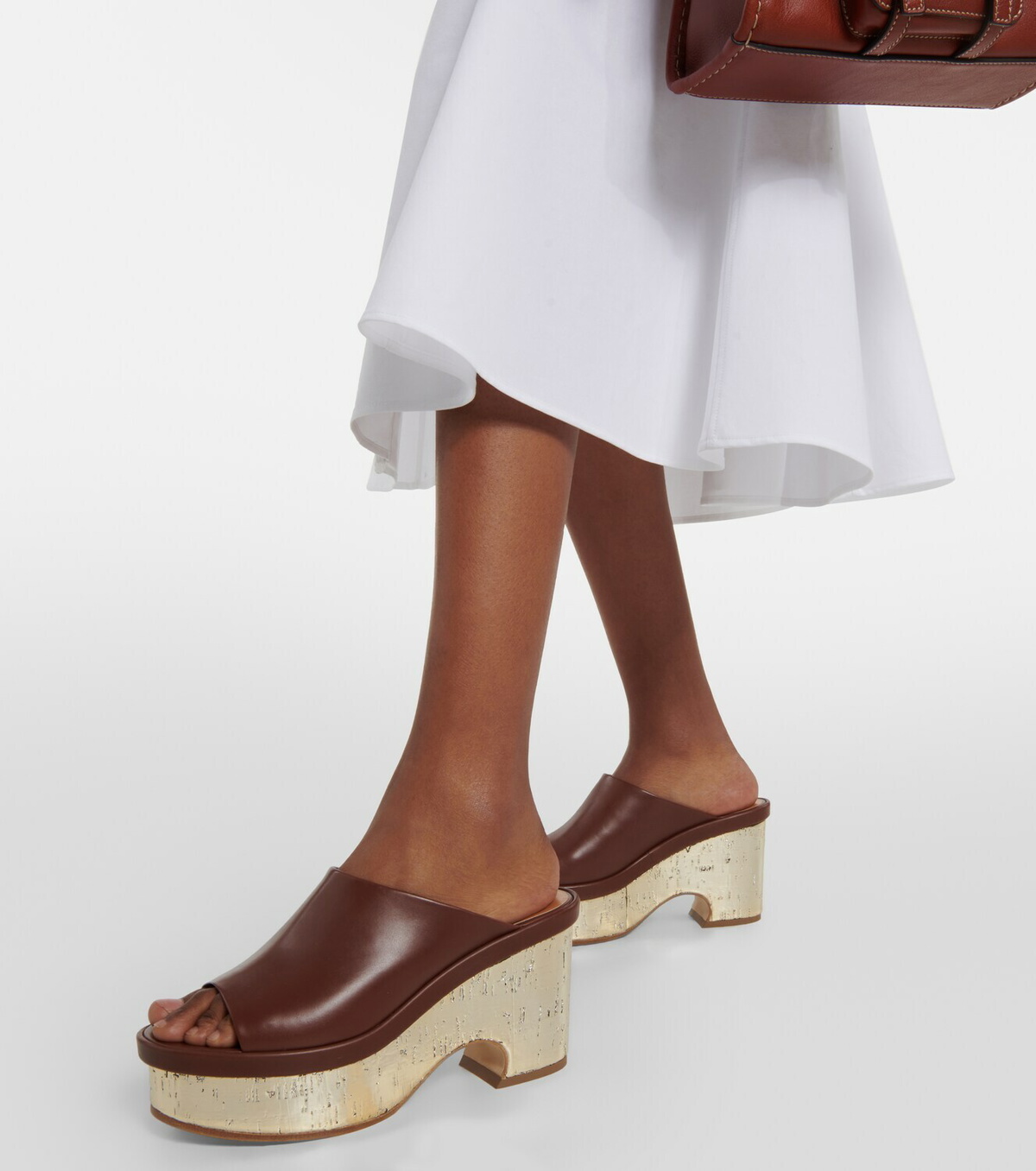 Chloe - Oli leather platform mules Chloe