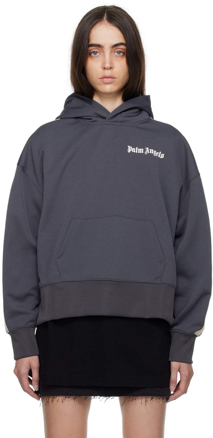 Palm Angels Gray Classic Track Hoodie Palm Angels