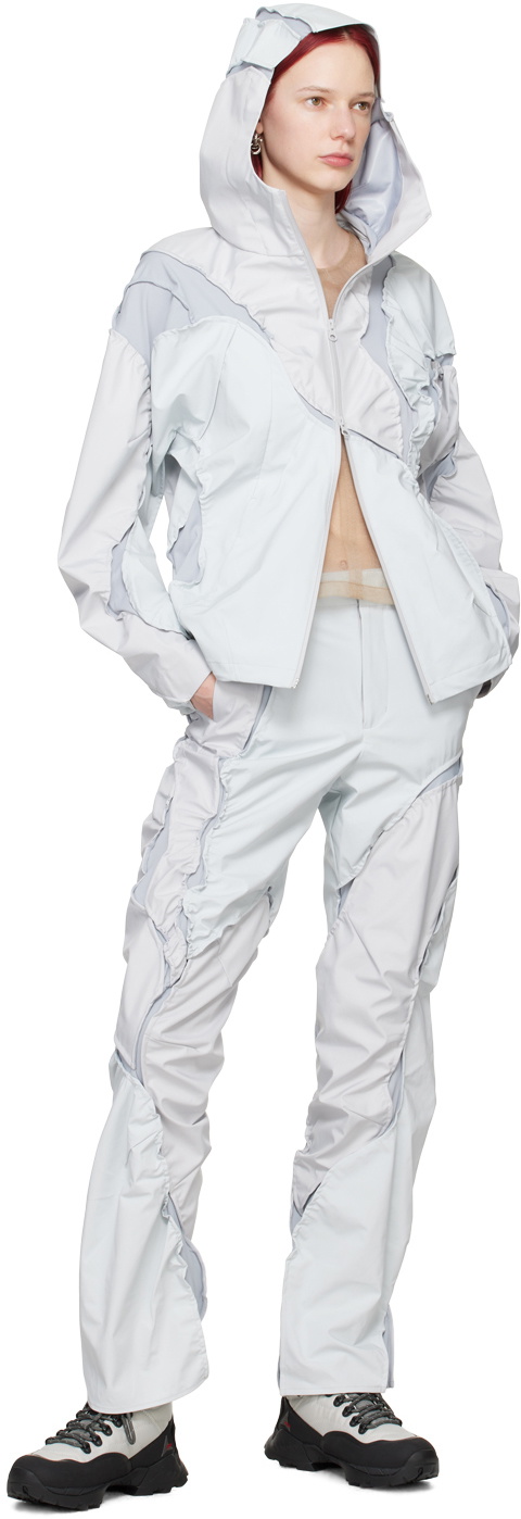 POST ARCHIVE FACTION (PAF) Gray & Blue 6.0 Technical Left Jacket Post ...