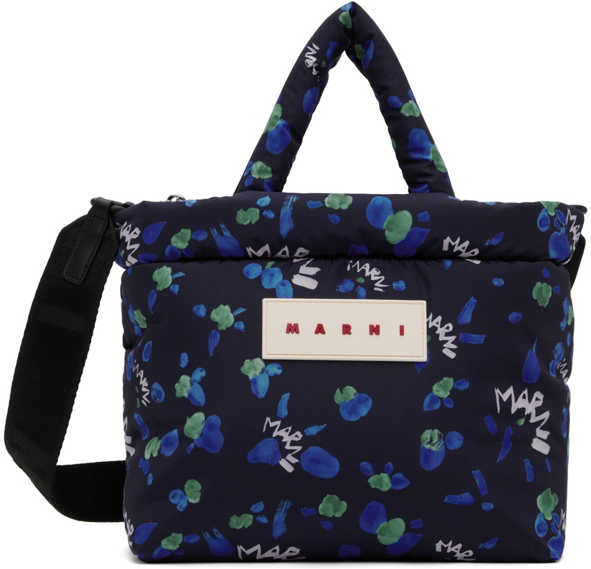 Marni Navy Puff Mini Tote Marni