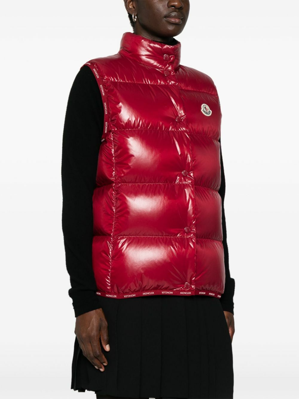 Moncler Red Badia Quilted Gilet Moncler