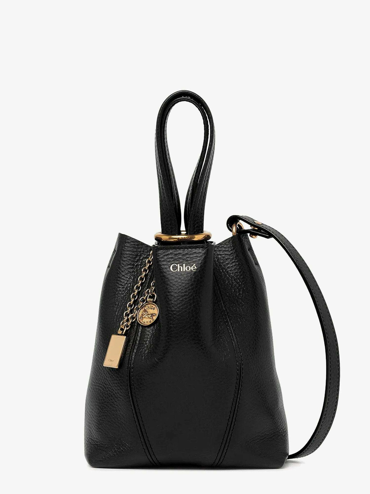 Chloe' Black Spin Womens Shoulder Bag Chloe