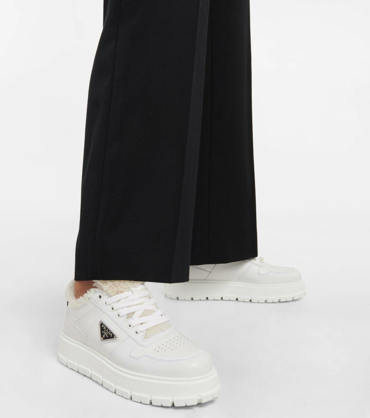 Prada Shearling-lined platform sneakers Prada