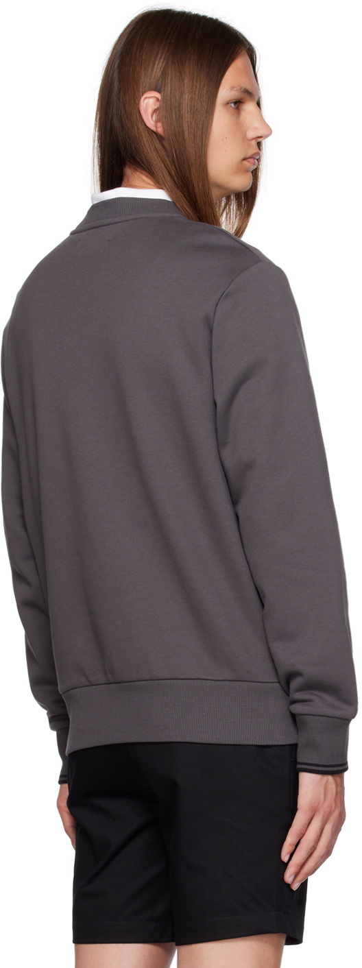 Fred Perry Gray Embroidered Sweatshirt Fred Perry