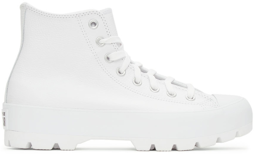 Converse White Leather Lugged Chuck Taylor All Star High Sneakers Converse