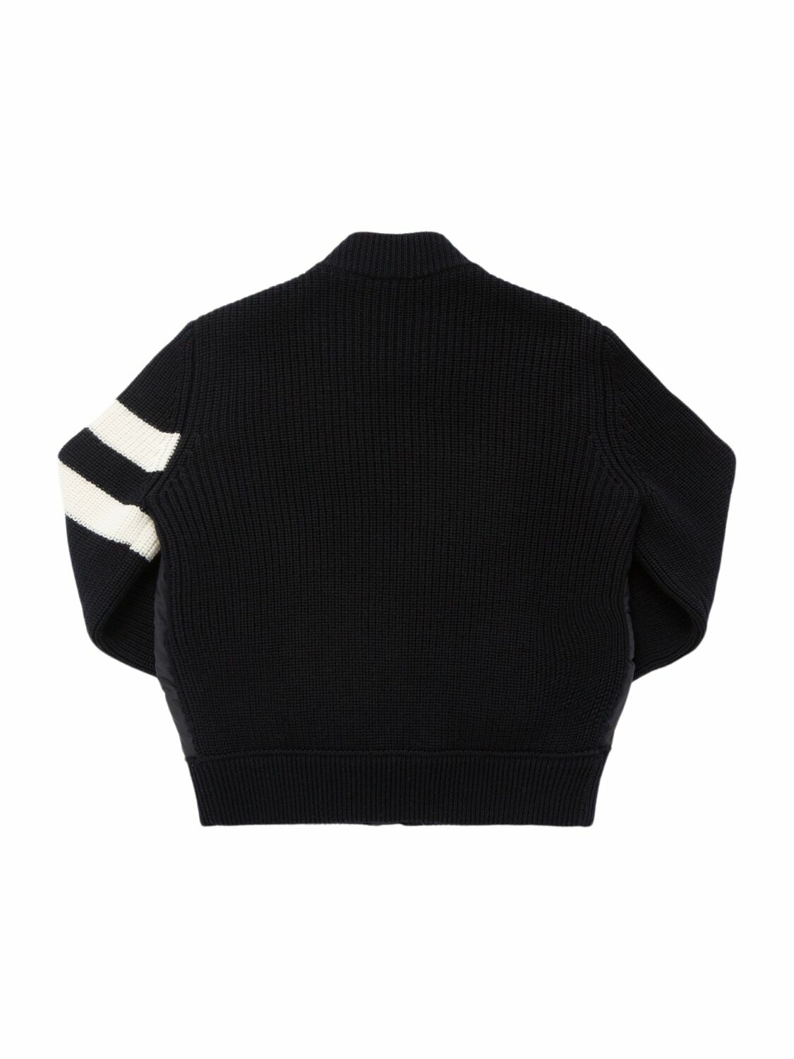 MONCLER Tech & Wool Down Cardigan Jacket Moncler