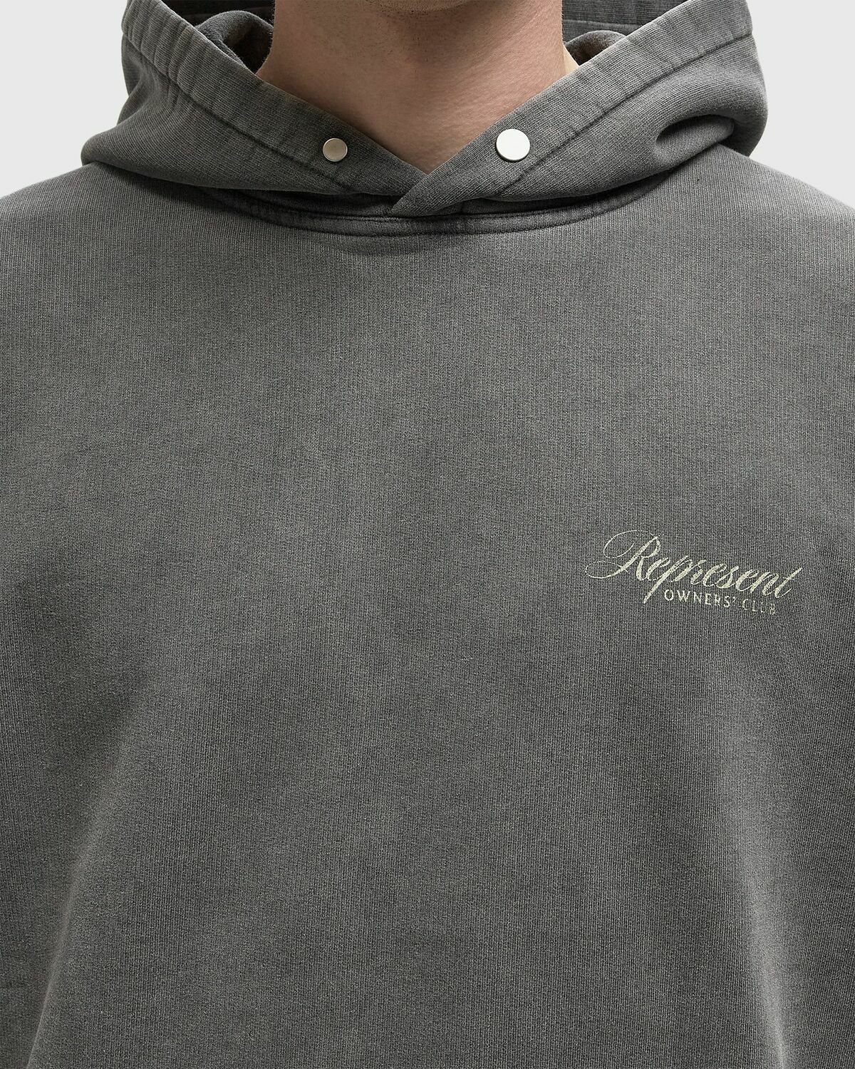 Represent Represent Owners Club Script Hoodie Grey Mens Hoody Represent