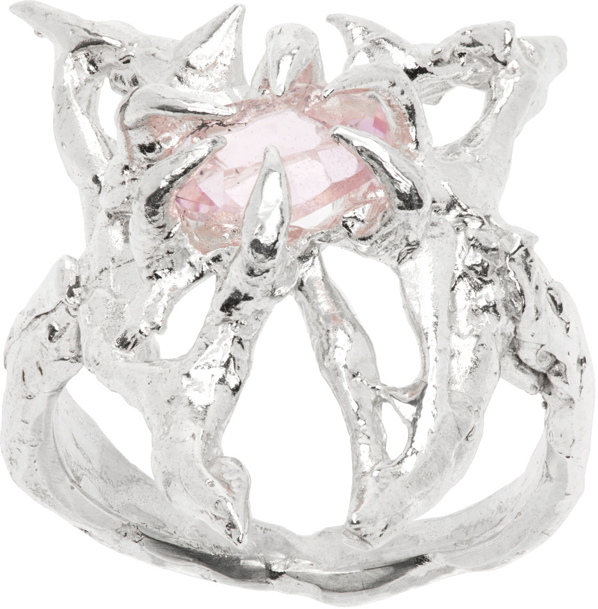Harlot Hands SSENSE Exclusive Silver Butterfly Ring Harlot Hands