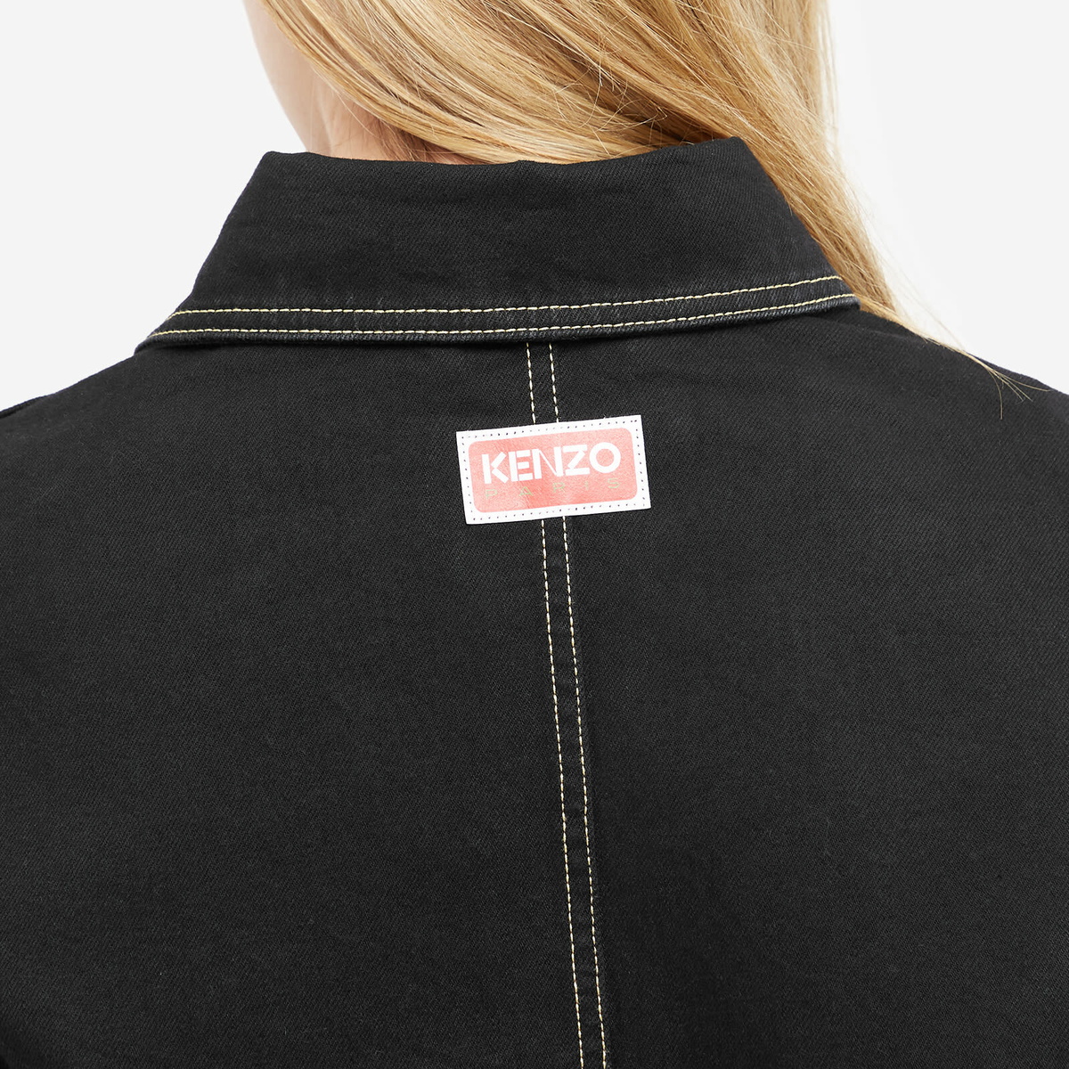 Kenzo Paris Men's Kenzo Archive Logo Workwear Jacket in Rinse Black ...