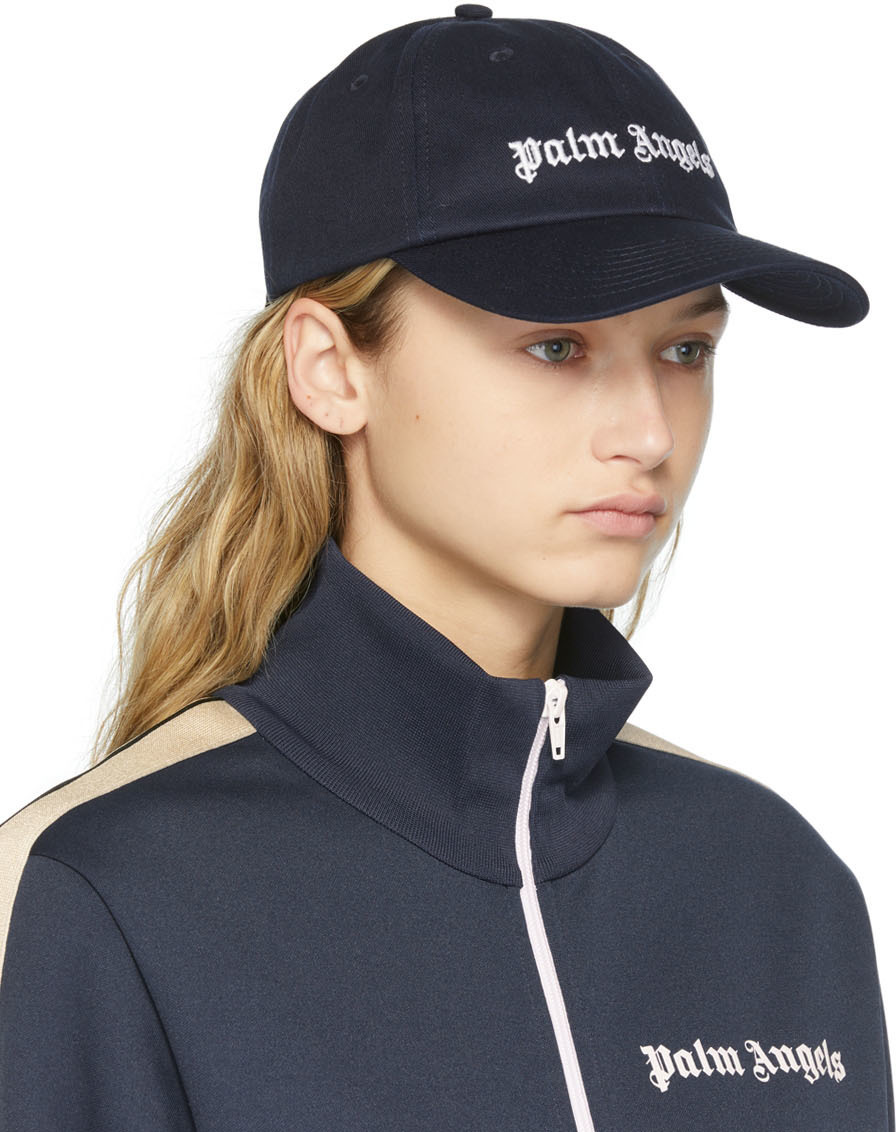 Palm Angels Navy Classic Logo Cap Palm Angels