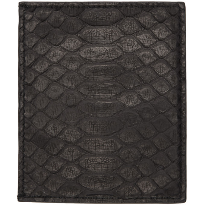 Rick Owens Black Python Card Holder Rick Owens