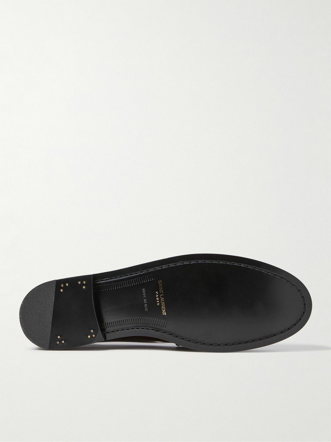 SAINT LAURENT - Le Loafer Leopard-Print Leather Penny Loafers - Brown ...