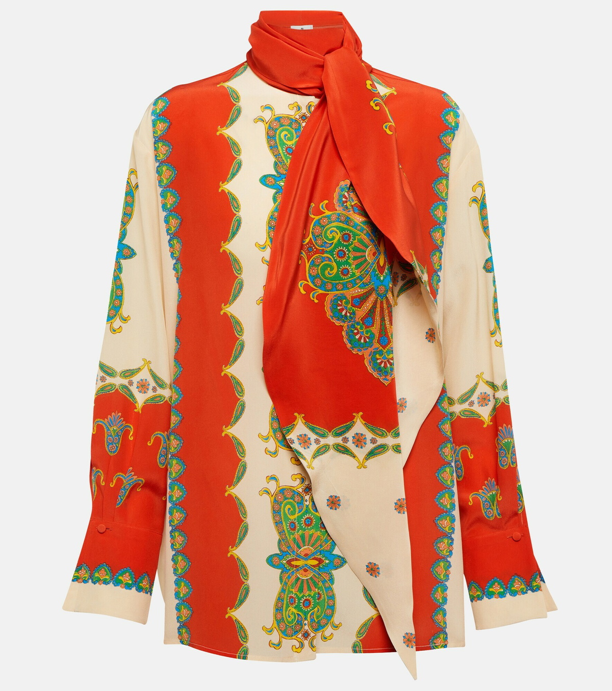Etro - Paisley tie-neck silk blouse Etro