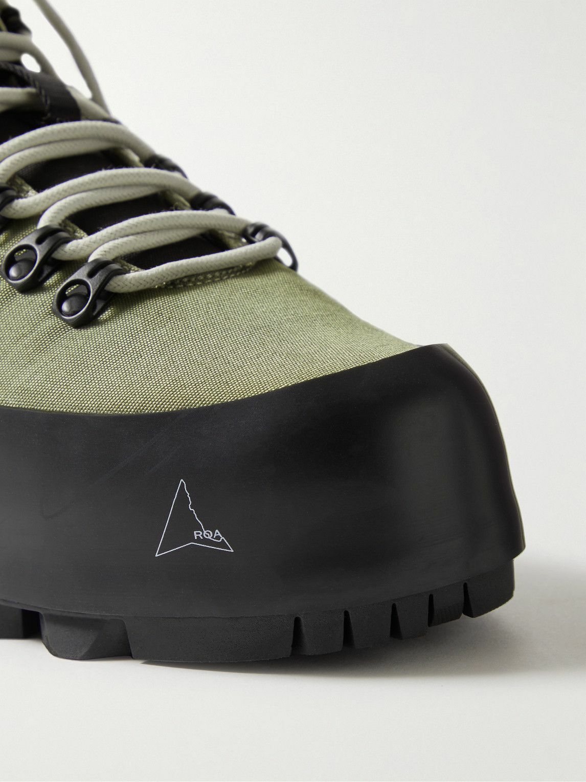 ROA - CVO Rubber-Trimmed Canvas Hiking Boots - Green ROA