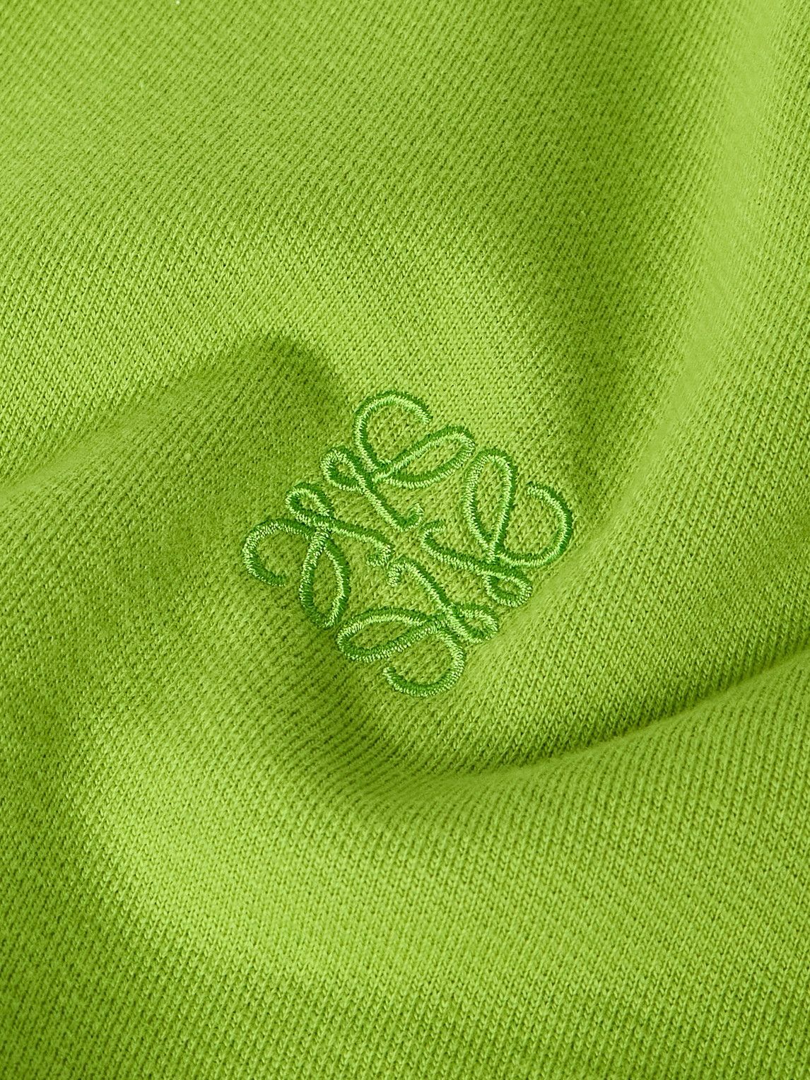 LOEWE - Logo-Embroidered Striped Cotton Polo Shirt - Green Loewe