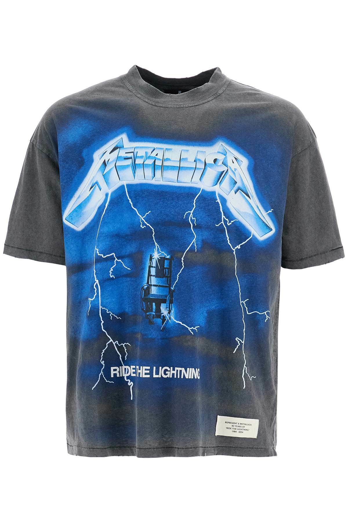 REPRESENT vintage gray cotton t-shirt metallica ride the lightning 40th anniversary Grey Represent