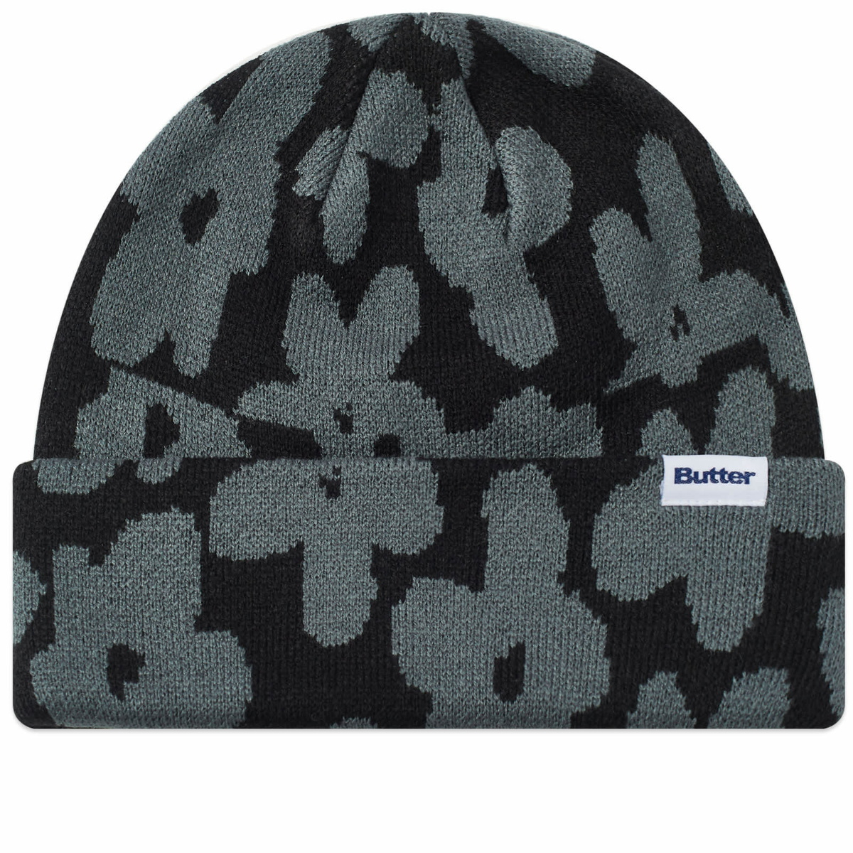 Butter Goods Men's Floral Beanie in Black Butter Goods