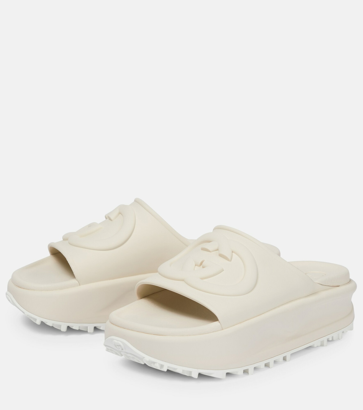 Gucci - Interlocking G platform slides Gucci