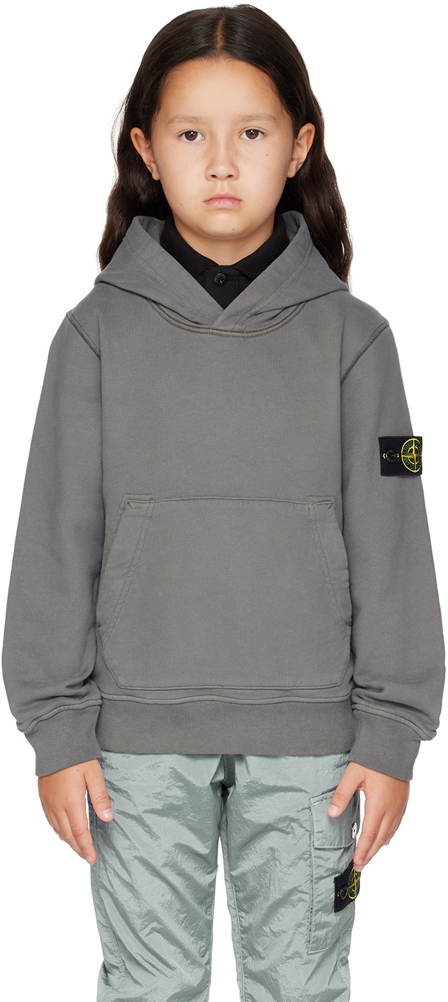 Stone Island Junior Kids Gray 61620 Hoodie Stone Island Junior