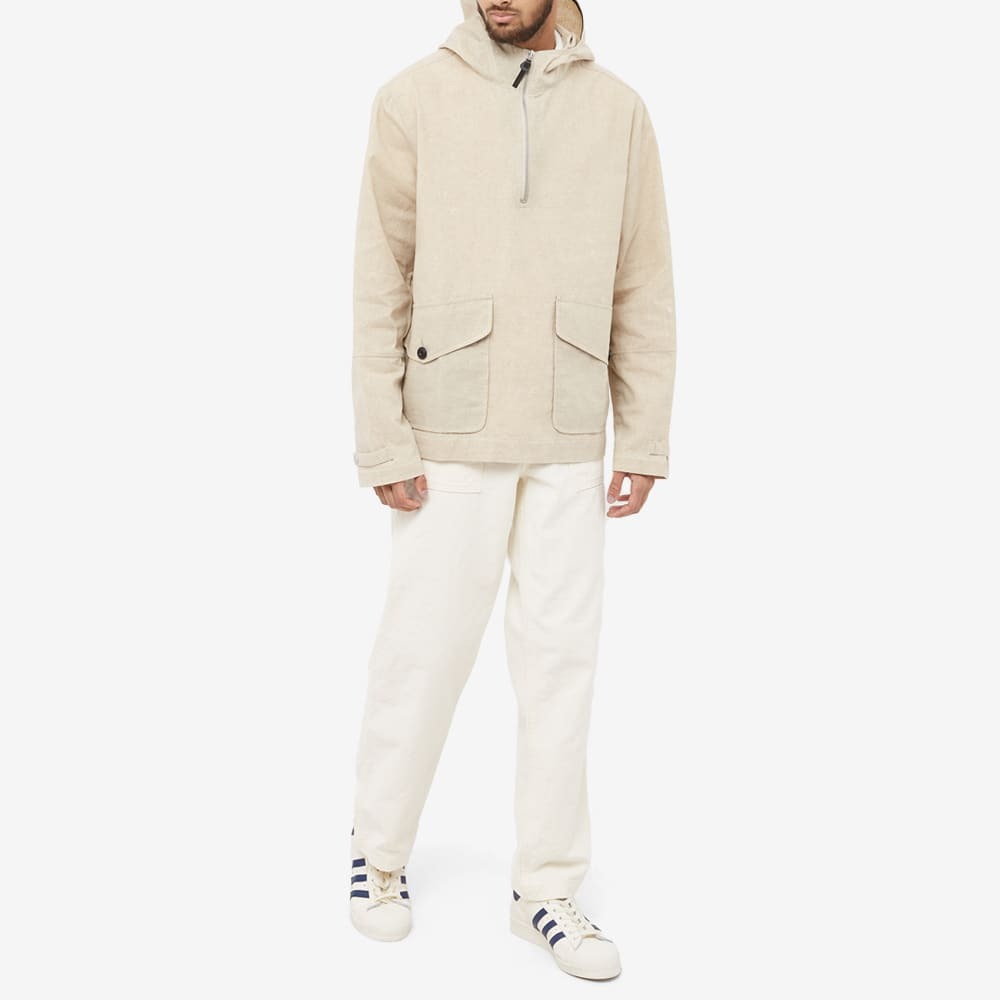 Albam Men's Flax Smock Jacket in Stone Albam
