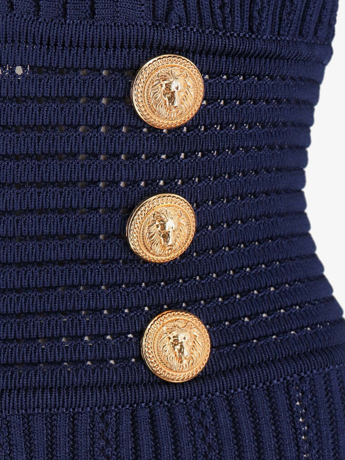 Balmain Dress Blue Womens Balmain