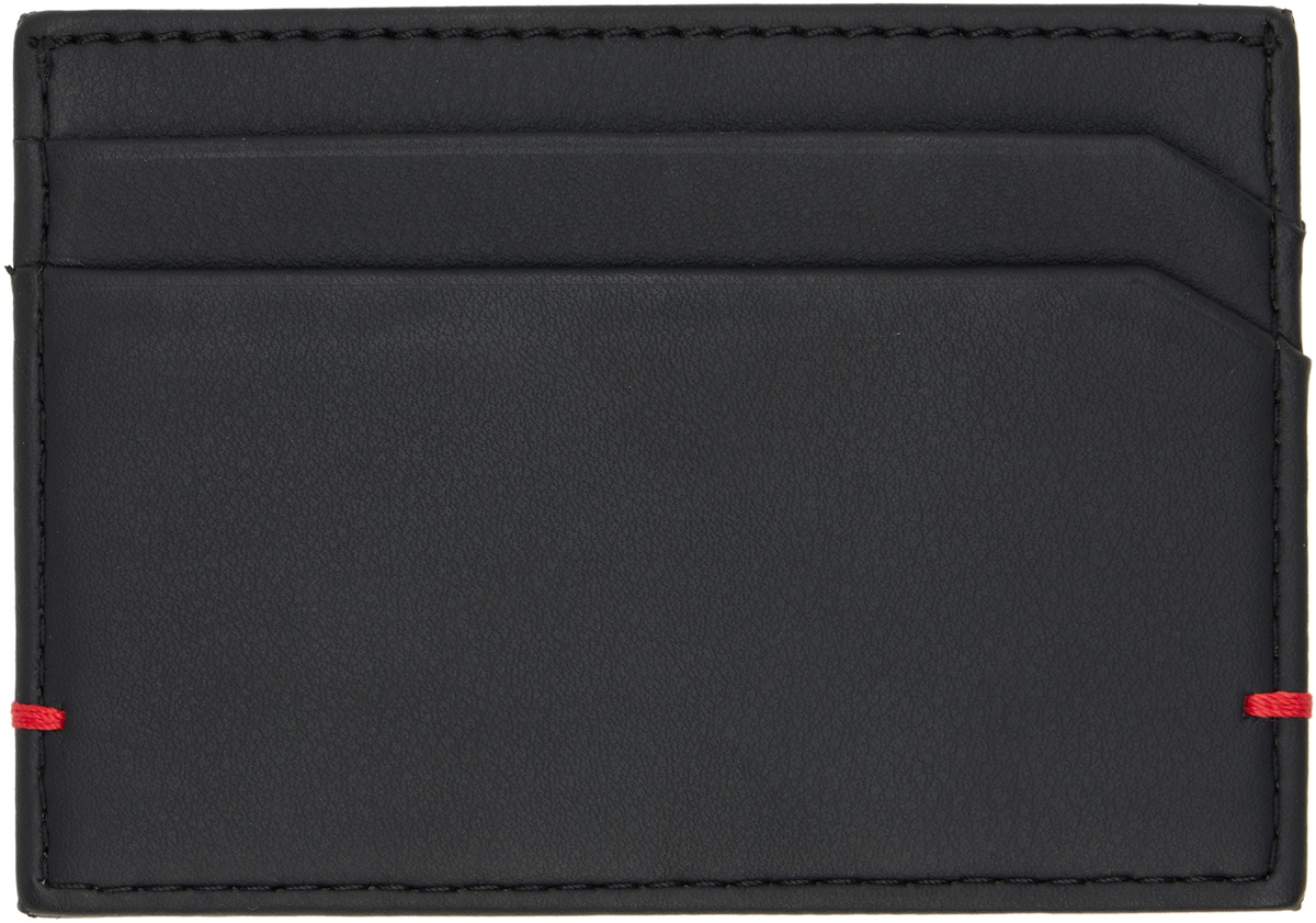 Hugo Black Faux-Leather Card Holder Hugo Boss