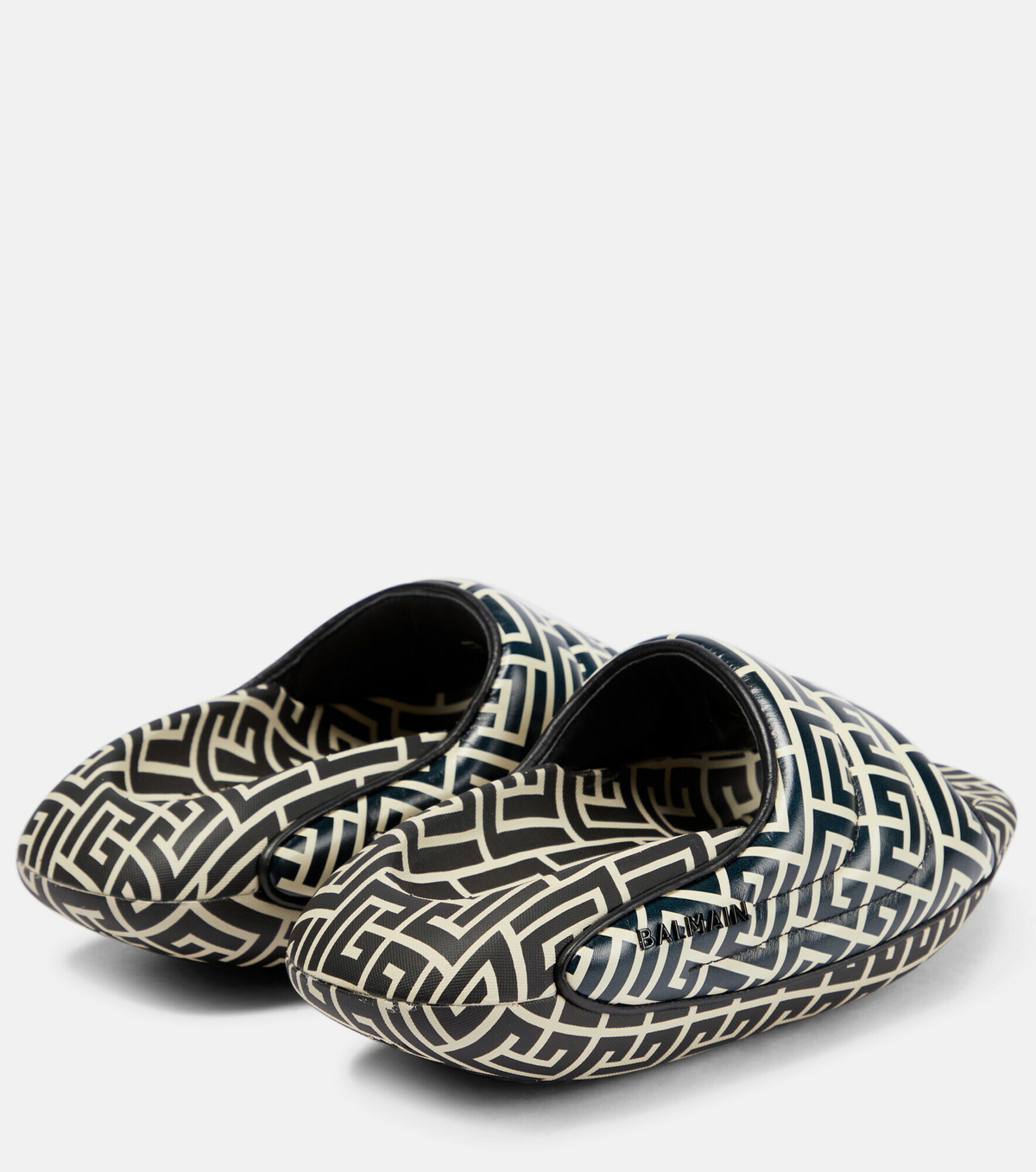 Balmain - B-IT logo printed leather sandals Balmain